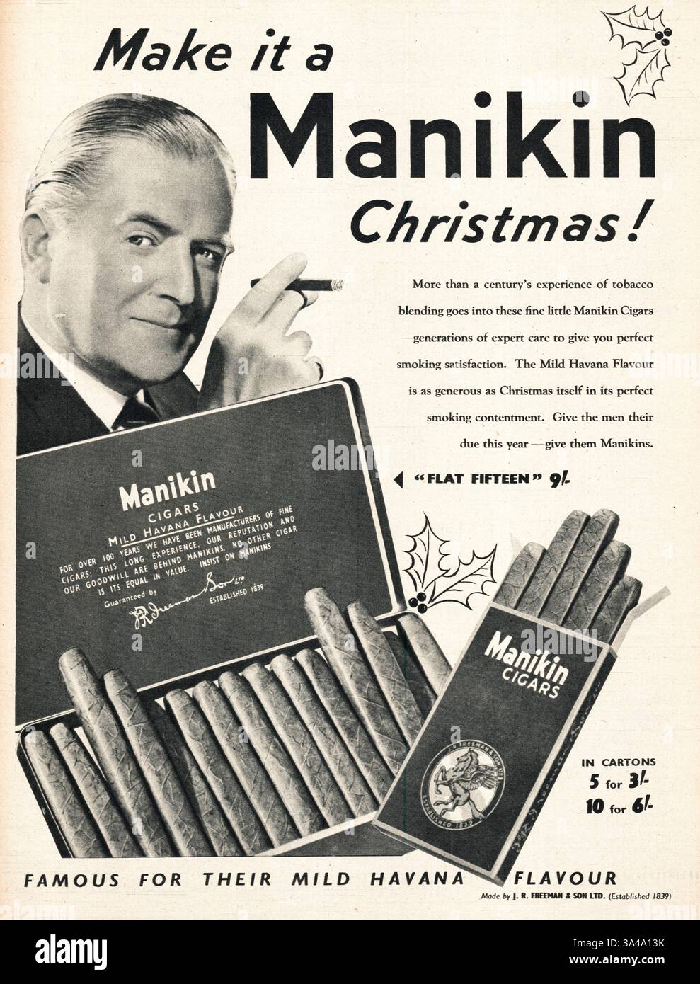 1952 uk magazine advert manikin cigars hi-res stock photography and ...