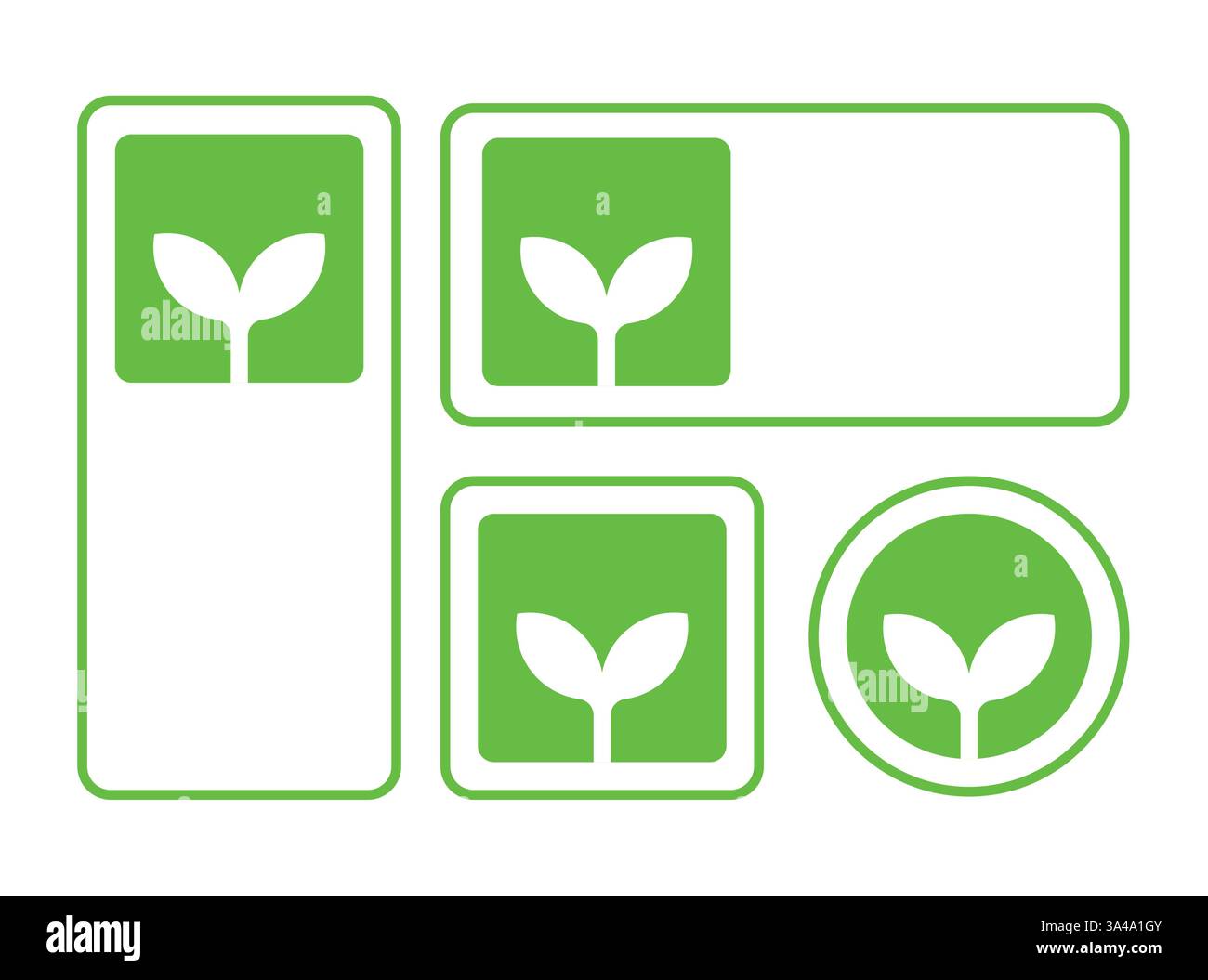 Plant based green stamp Stock Vector Images - Alamy