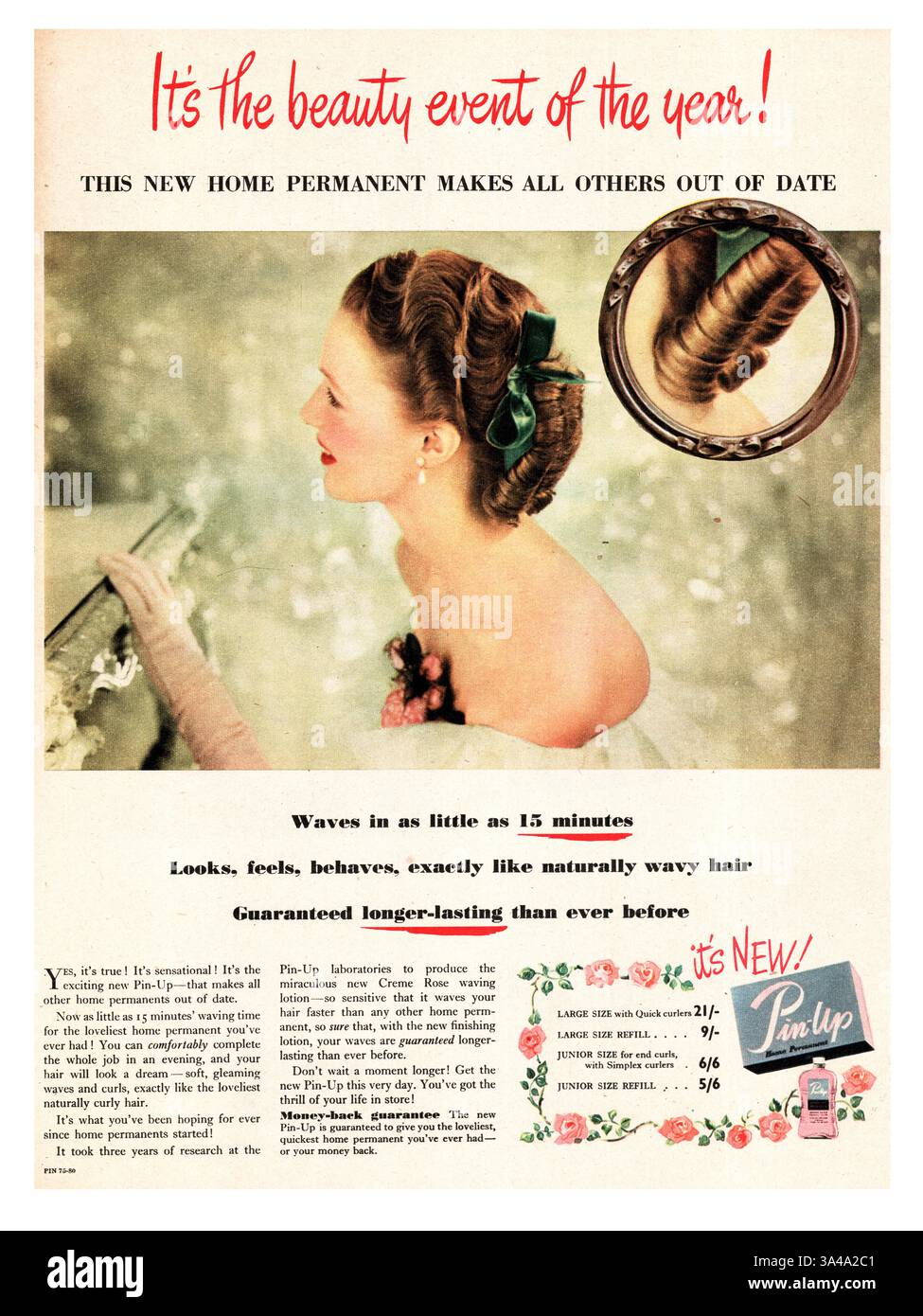 1952 uk magazine advert pin up home permanent hi-res stock photography ...