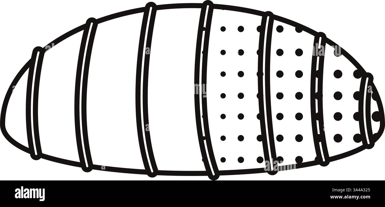 Oval chocolate candy with striped icing in outline. Vector Stock Vector ...