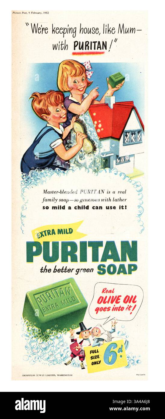1952 uk magazine advert puritan soap hi-res stock photography and ...