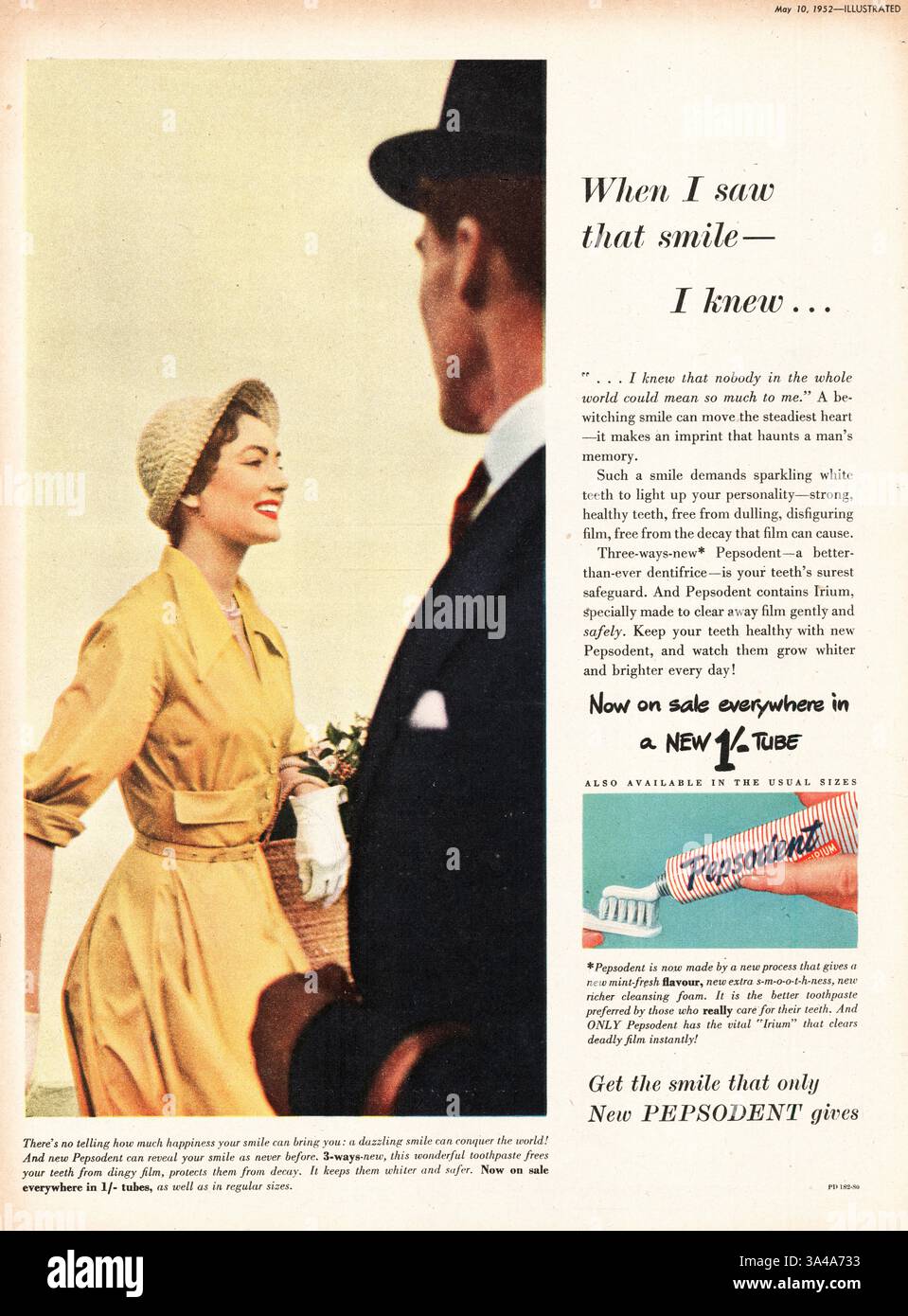 1952 uk advert pepsodent tooth paste hi-res stock photography and ...
