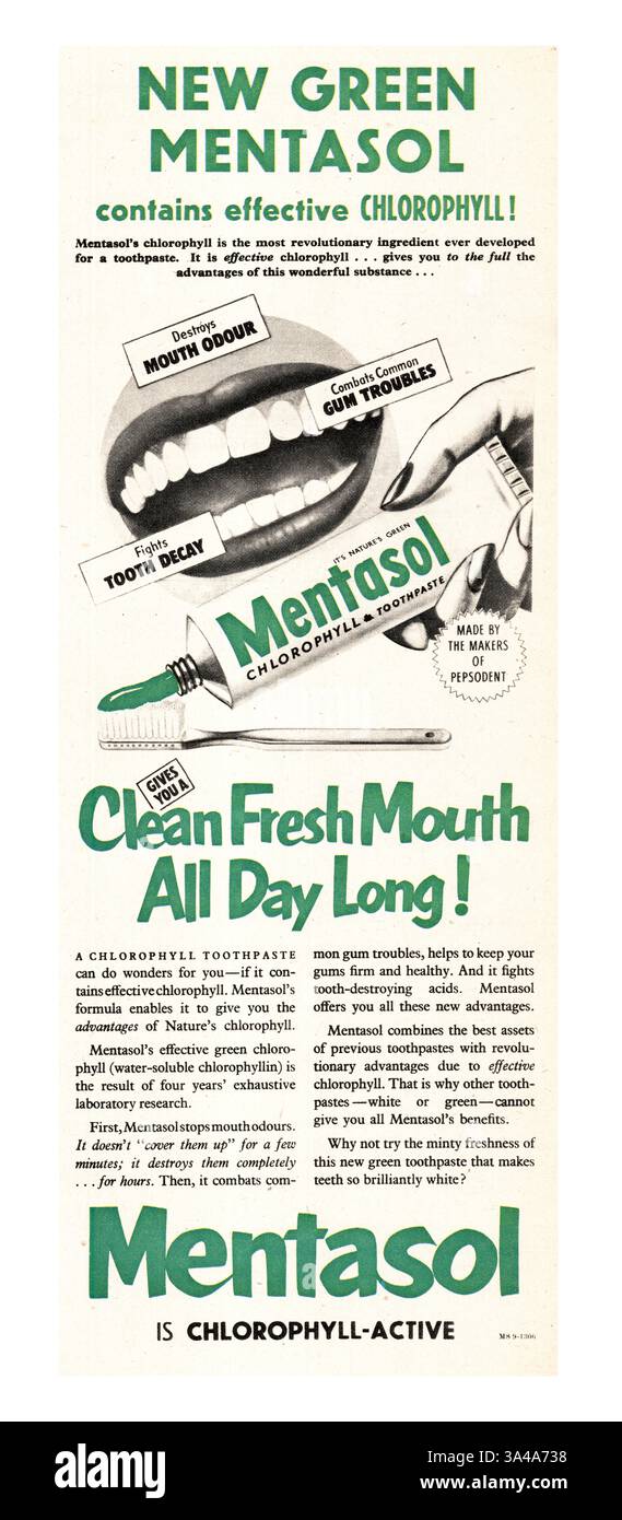 Tooth paste advertisement Cut Out Stock Images & Pictures - Alamy