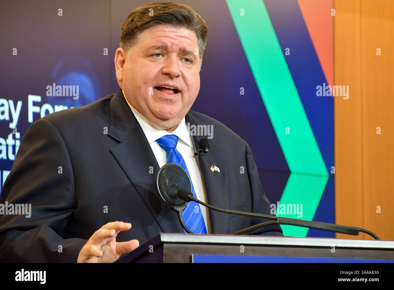 Gov. JB Pritzker (D-IL) speaking at Center for American Progress, 18 ...