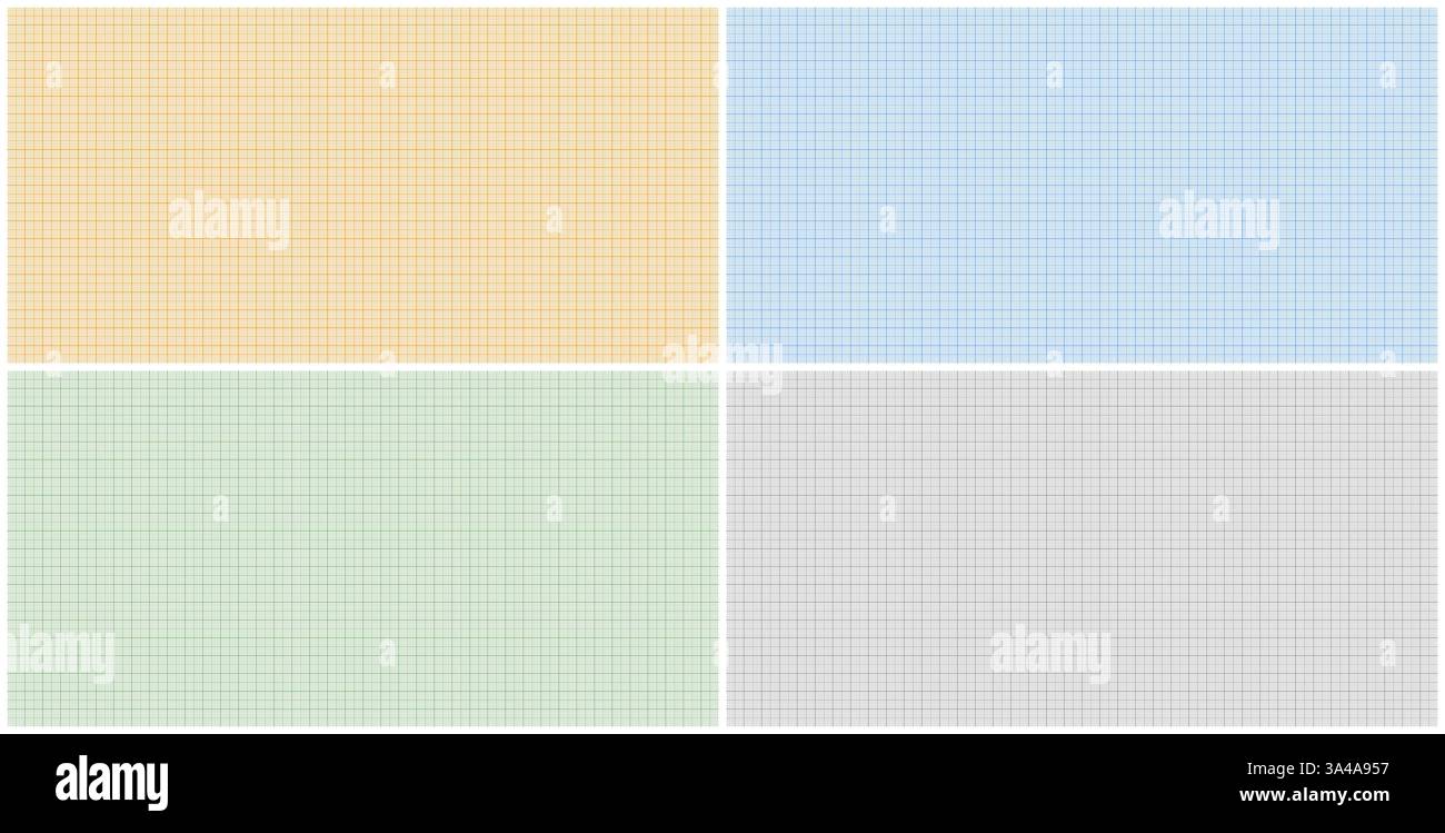 Graph paper sheets with grid. Millimeter paper texture, geometric ...