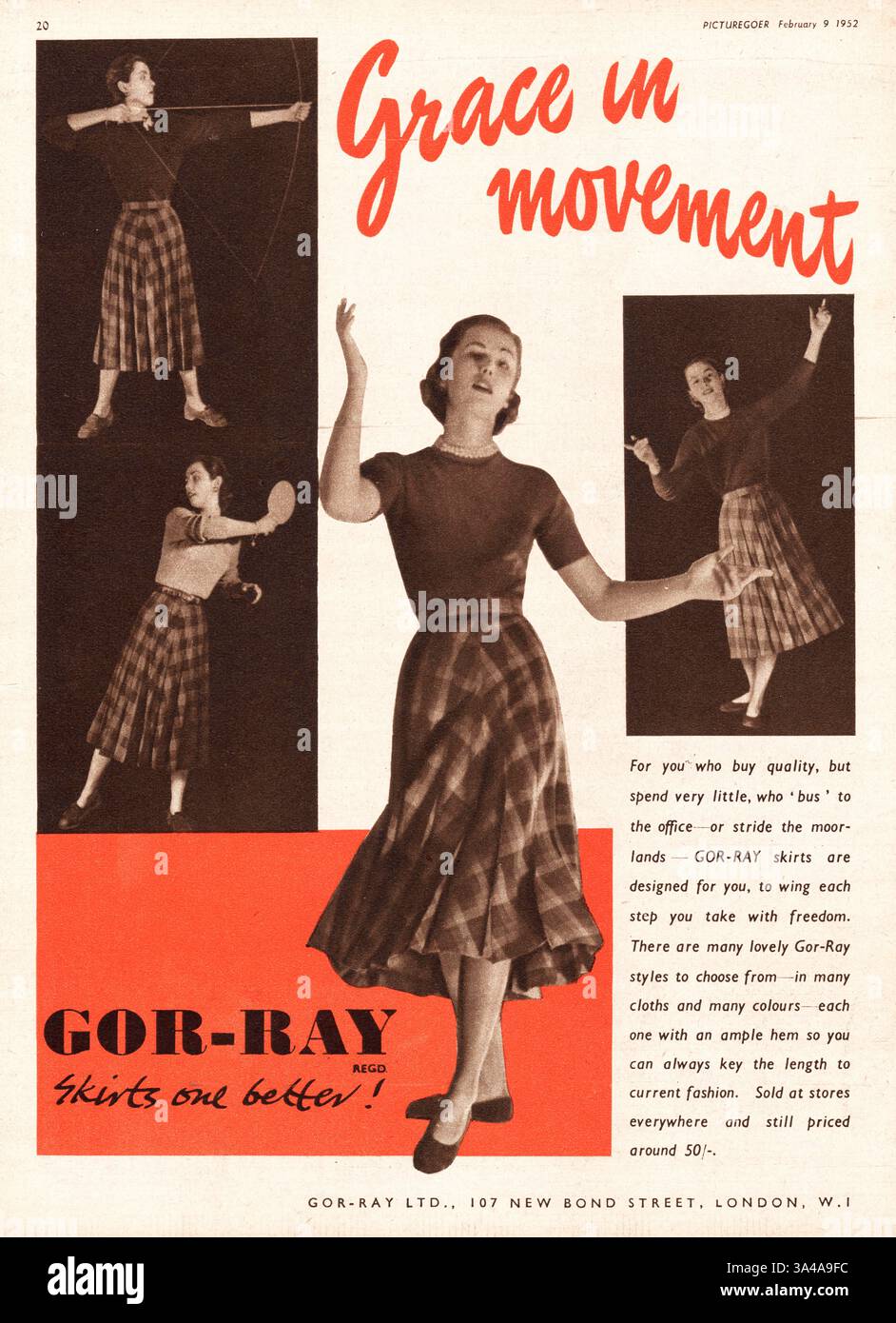 1952 uk advert gor ray skirts hi-res stock photography and images - Alamy