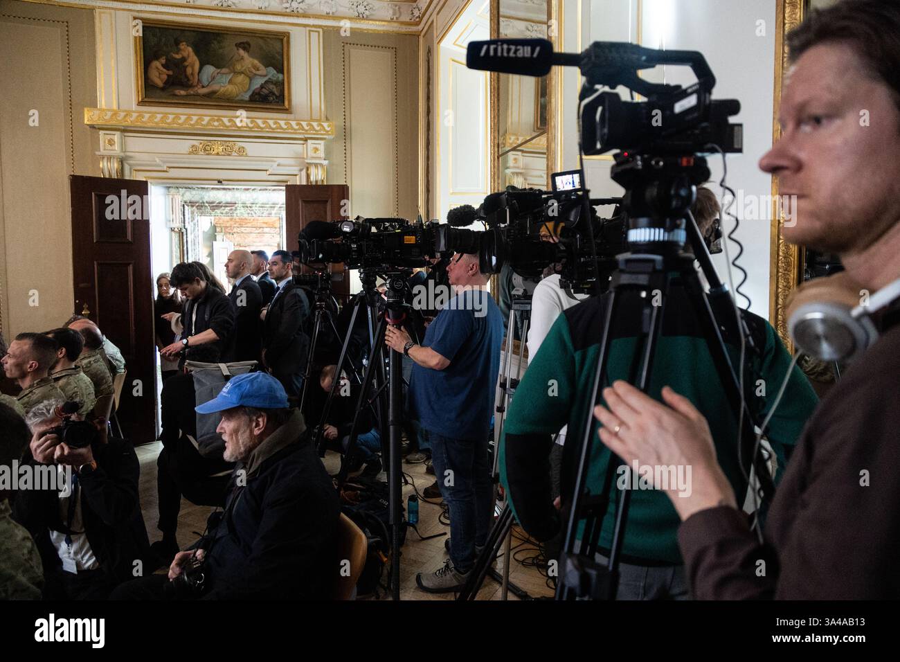 Frederiksberg, Denmark. 18th Mar, 2025. Media presence at the Royal ...