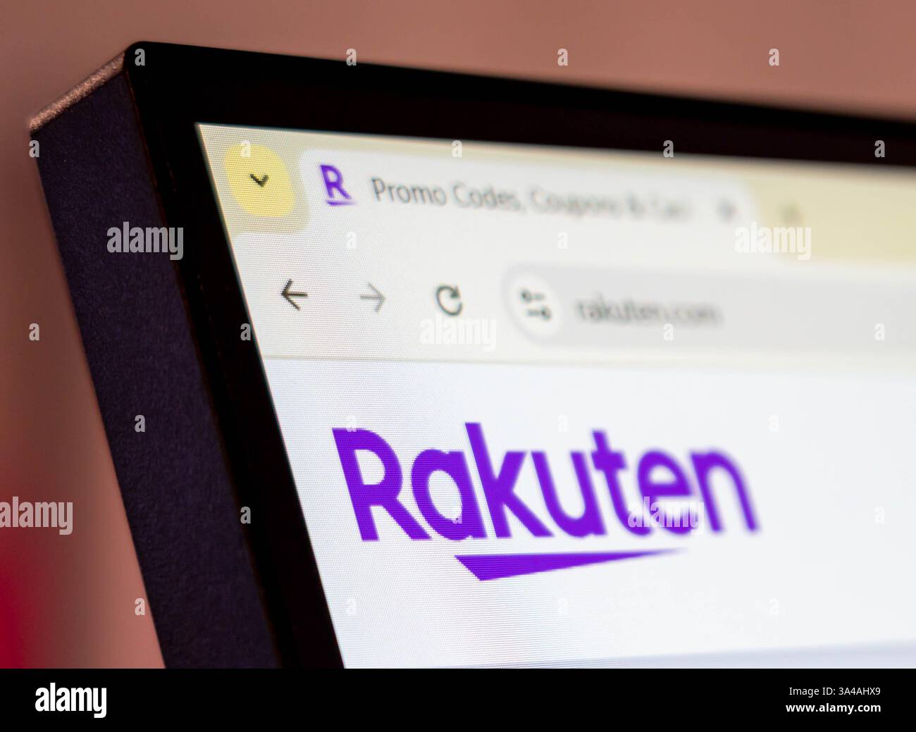 New York, USA - March 17, 2025: Rakuten cashback and shopping website ...