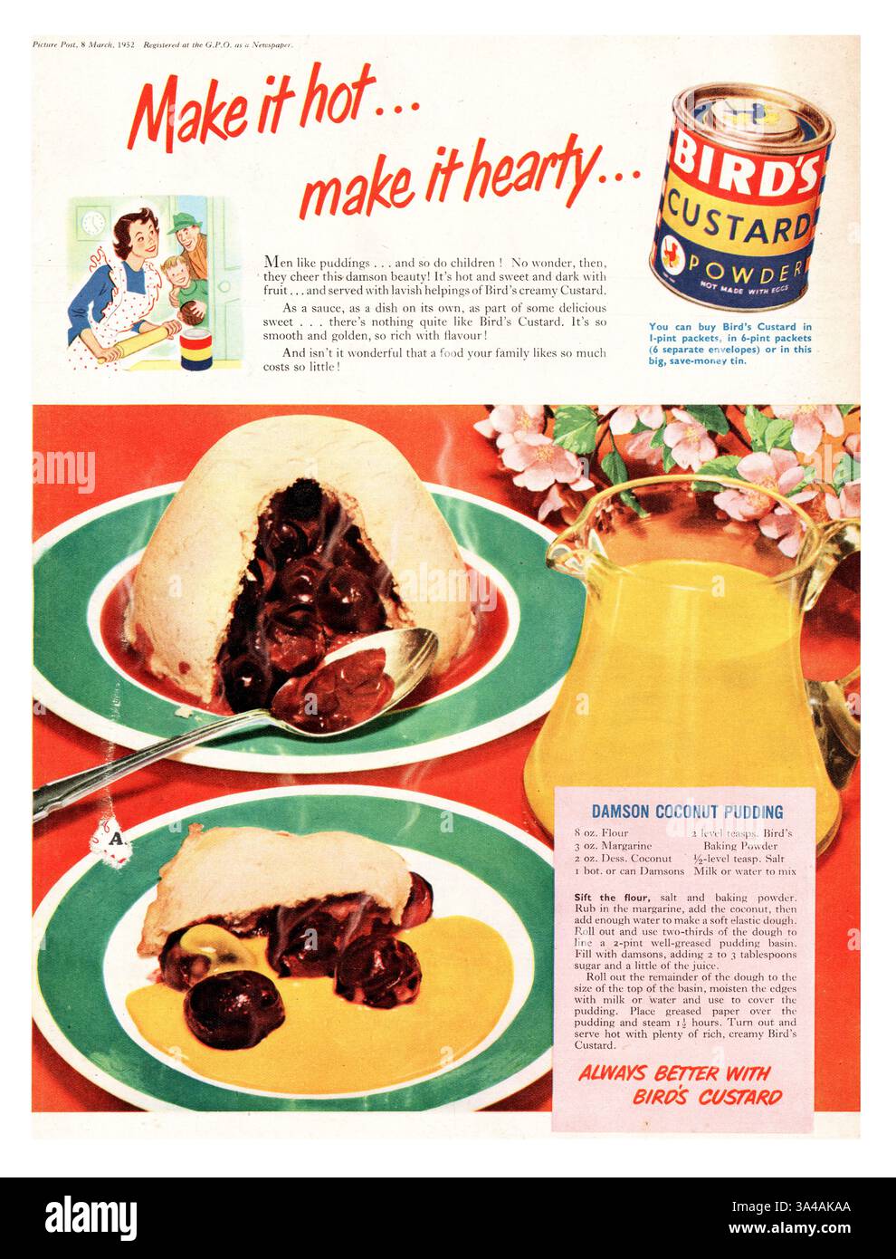 1952 uk advert birds custard powder hi-res stock photography and images ...