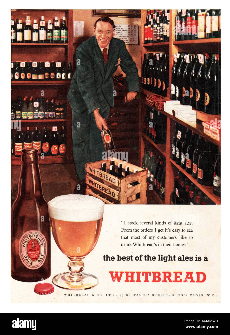 1952 uk advert whitbread ale hi-res stock photography and images - Alamy