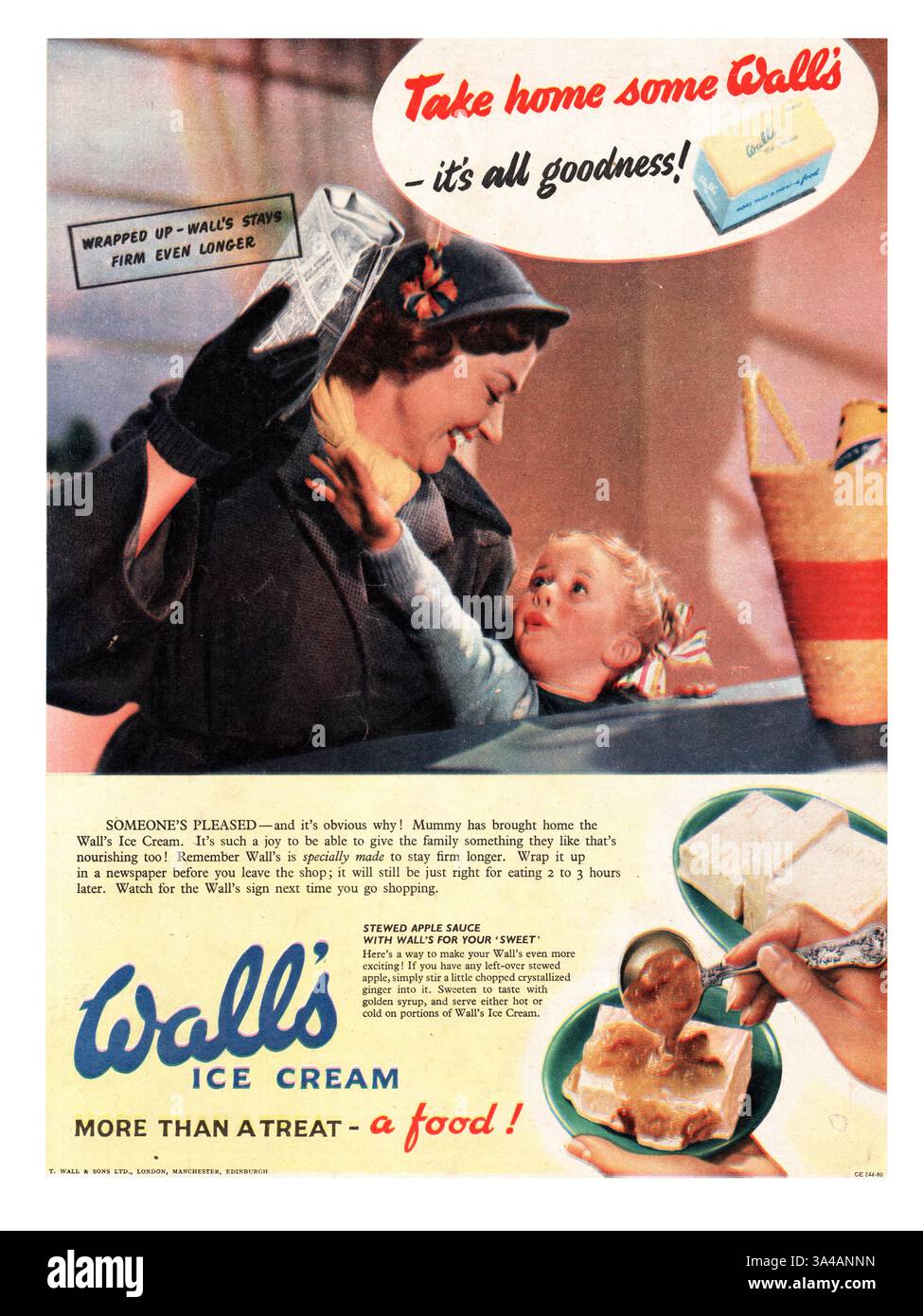 1952 uk advert walls ice cream hi-res stock photography and images - Alamy