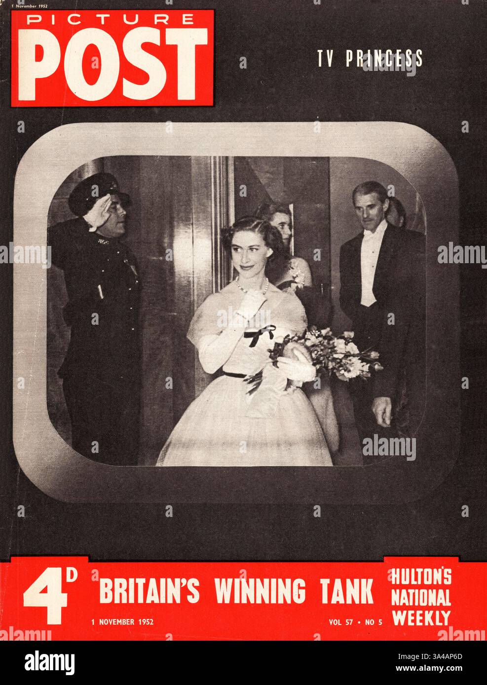 1952 Picture Post Princess Margaret first TV appearance Stock Photo - Alamy