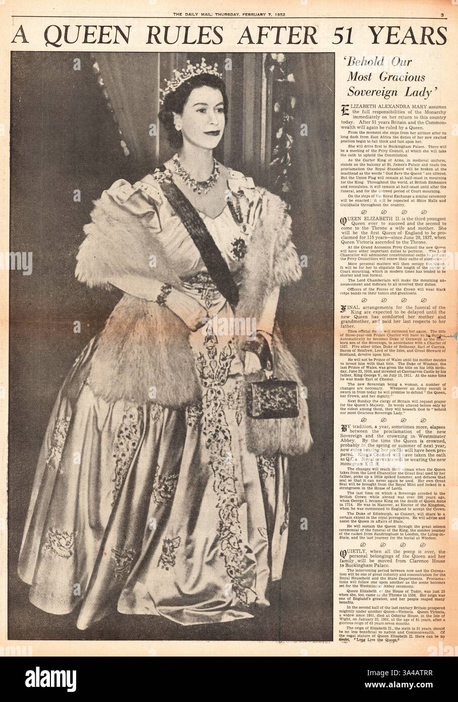 1952 daily mail elizabeth becomes queen hi-res stock photography and ...