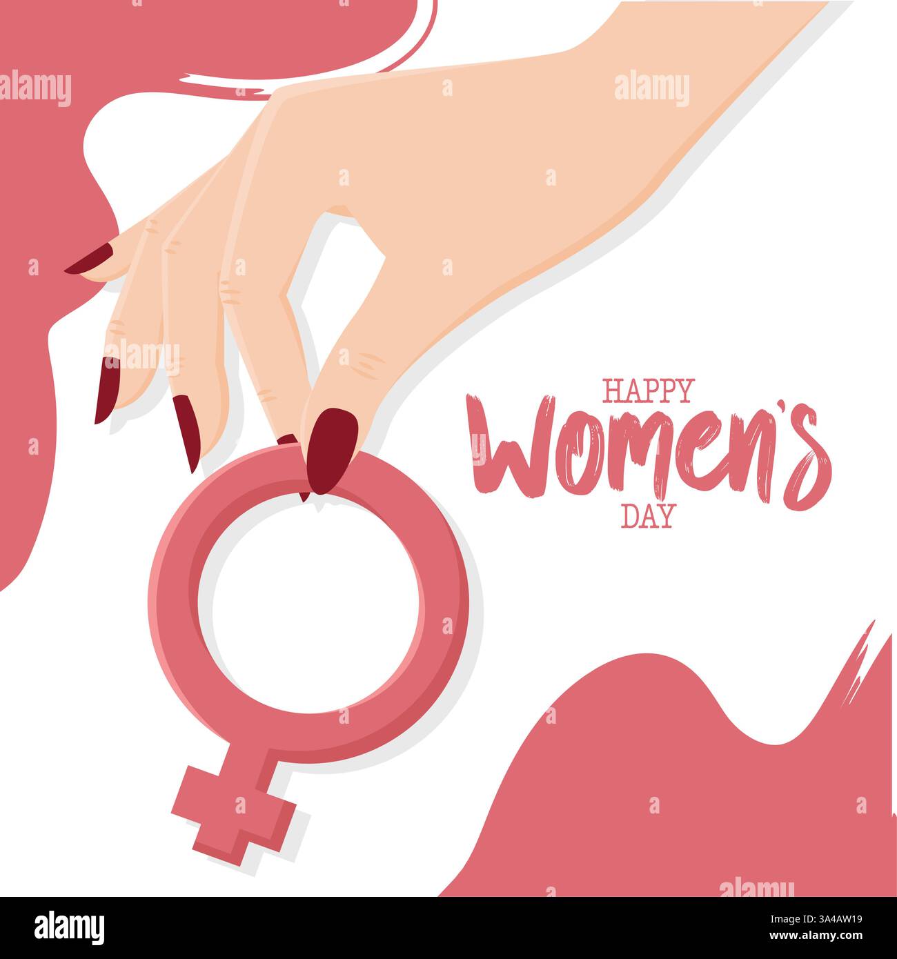 Hand holding Venus symbol with Womens Day message Vector Stock Vector ...