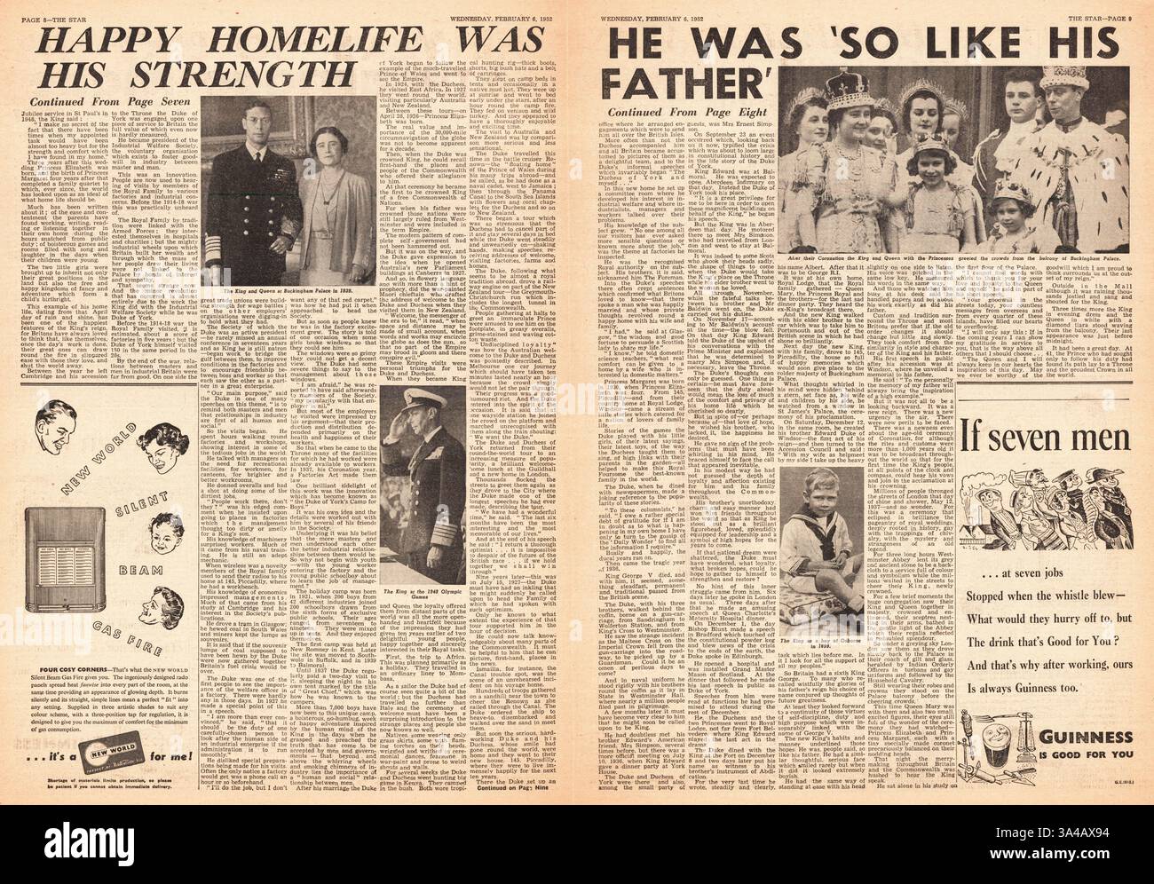 1952 the star death of king george vi hi-res stock photography and ...