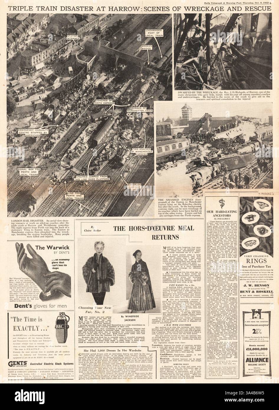 1952 daily telegraph harrow train disaster hi-res stock photography and ...
