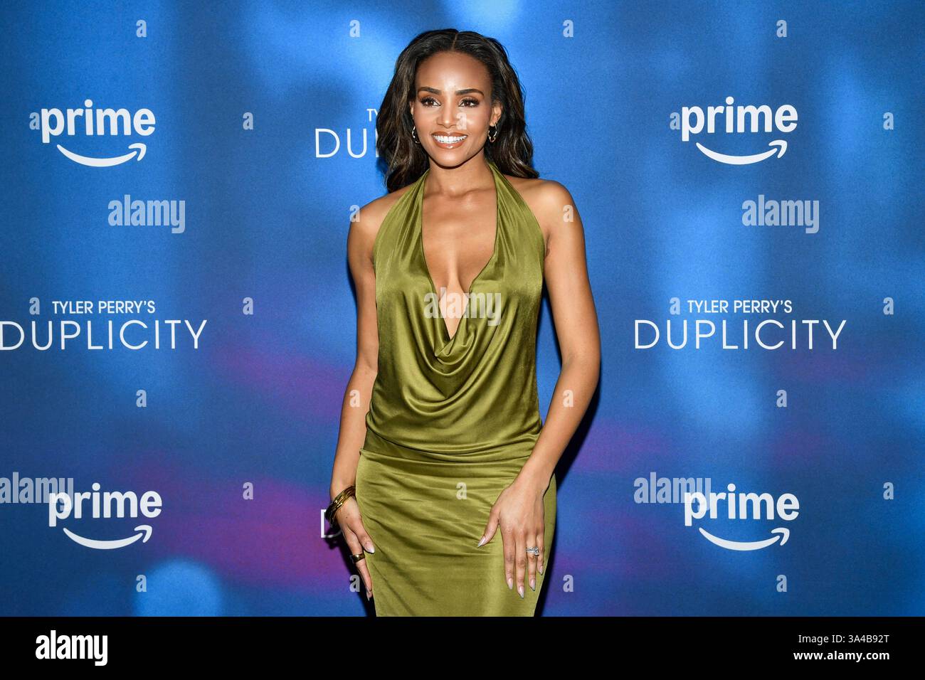 Meagan Tandy attends the premiere of "Tyler Perry's Duplicity" at the ...