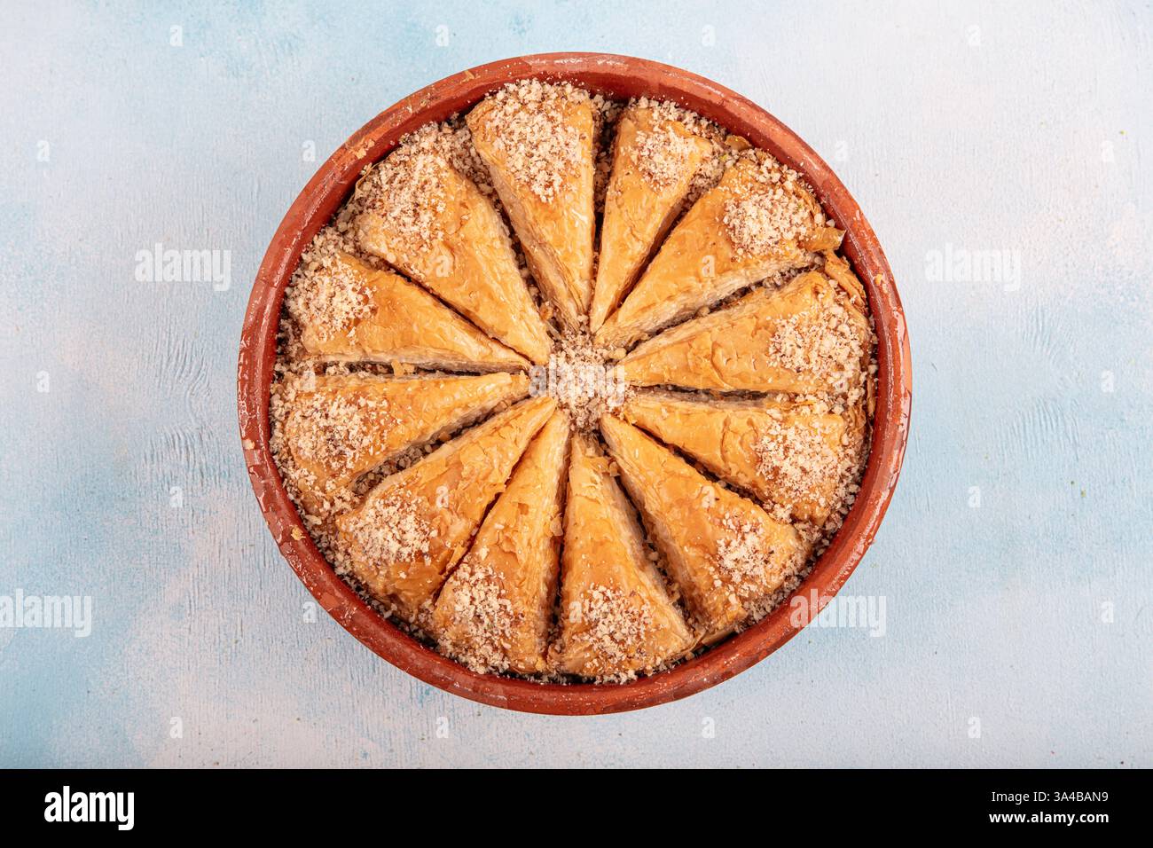 Carrot baklava with pistachios, a traditional Turkish delicacy, is ...