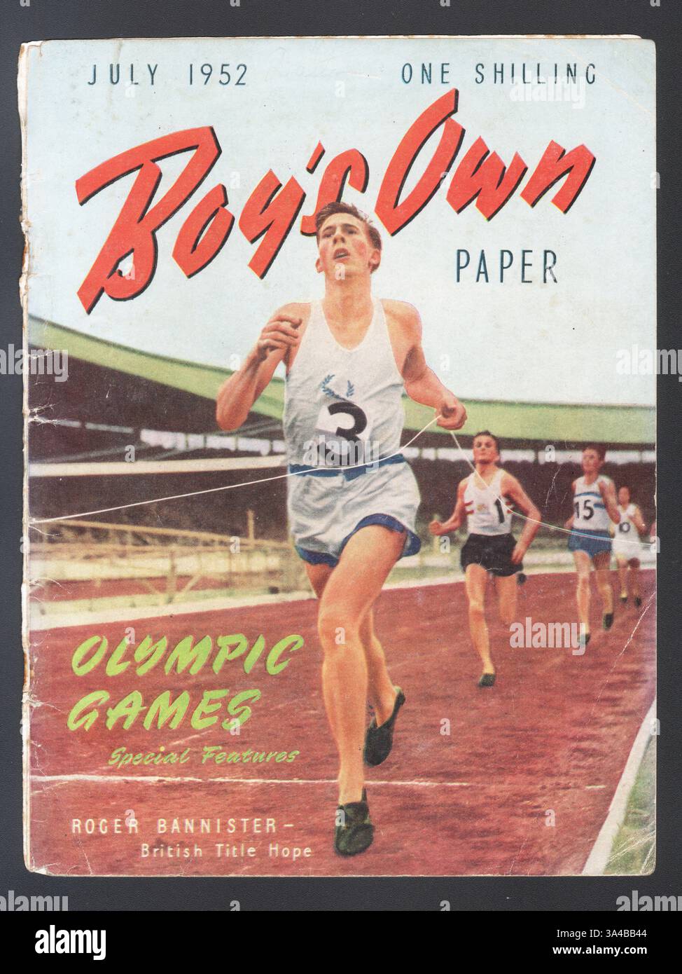 1952 Boy's Own paper magazine front page athelete Roger Bannister Stock ...