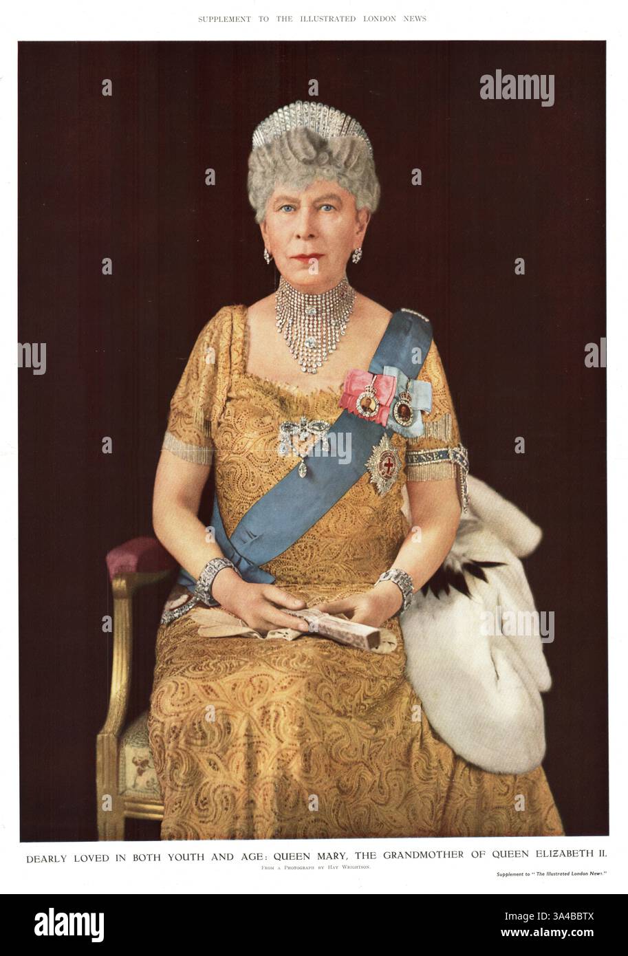 1953 Illustrated London News photo of Queen Mary Stock Photo - Alamy