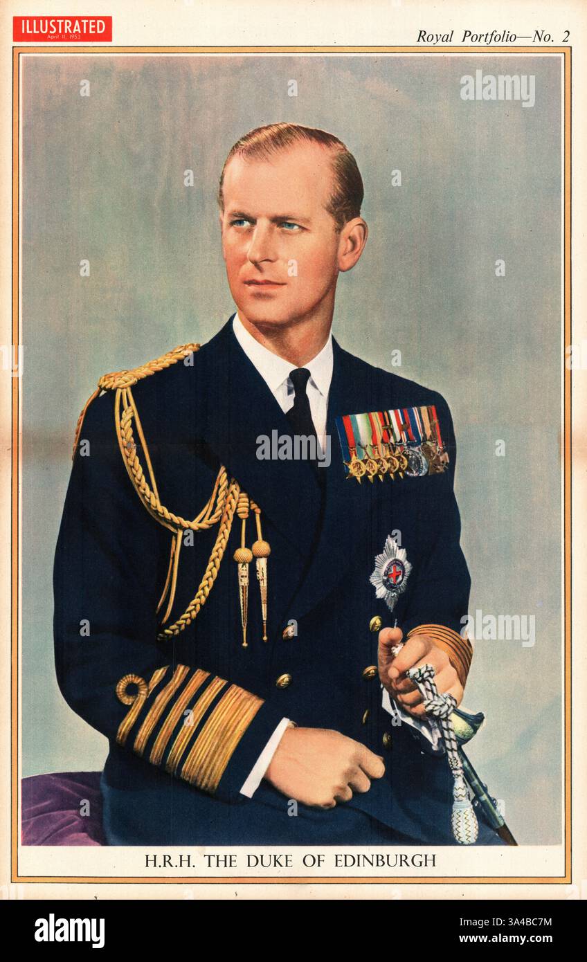1953 illustrated magazine photo duke of edinburgh hi-res stock photography and images - Alamy