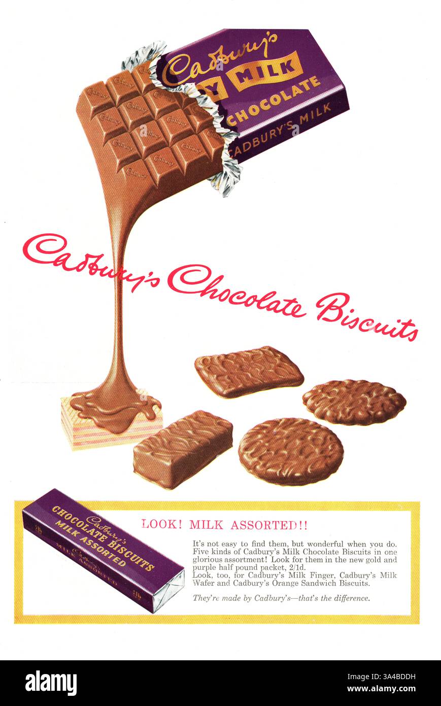 1953 uk advert cadburys chocolate hi-res stock photography and images ...