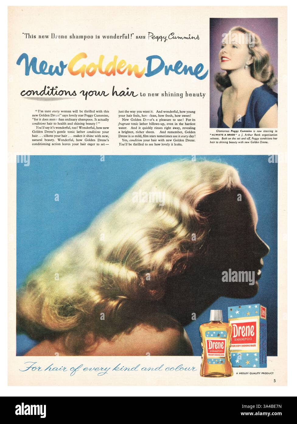 1953 uk magazine advert drene shampoo hi-res stock photography and ...