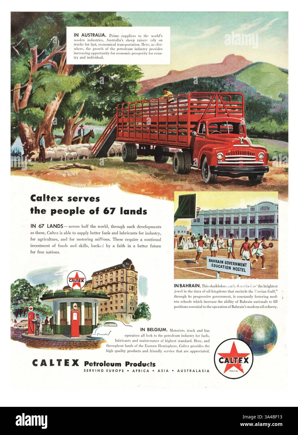 1953 usa advert caltex fuel and lubricants hi-res stock photography and ...