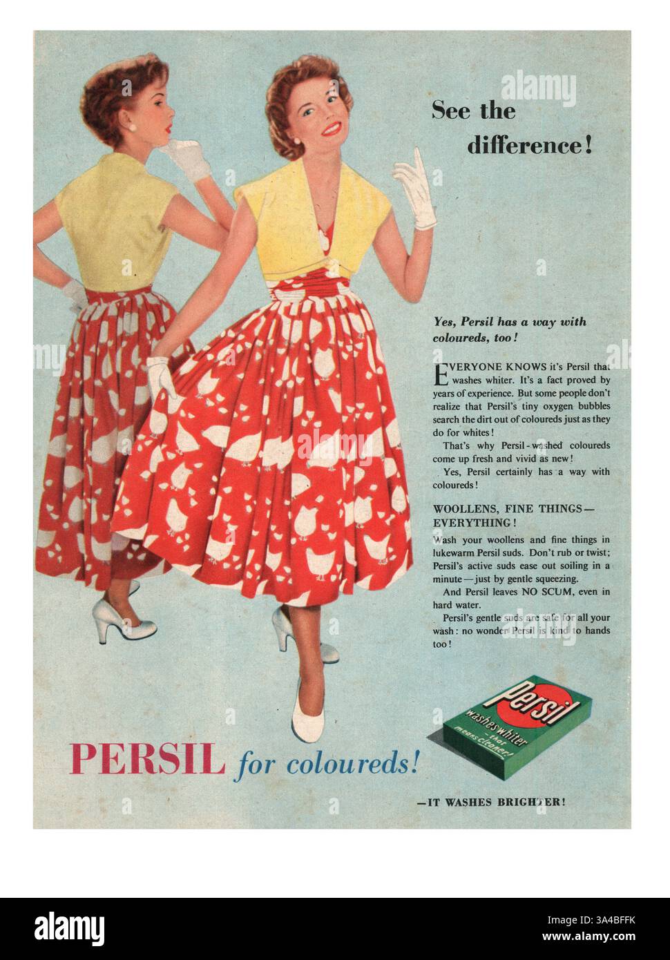 1953 UK advert Persil washing powder Stock Photo - Alamy