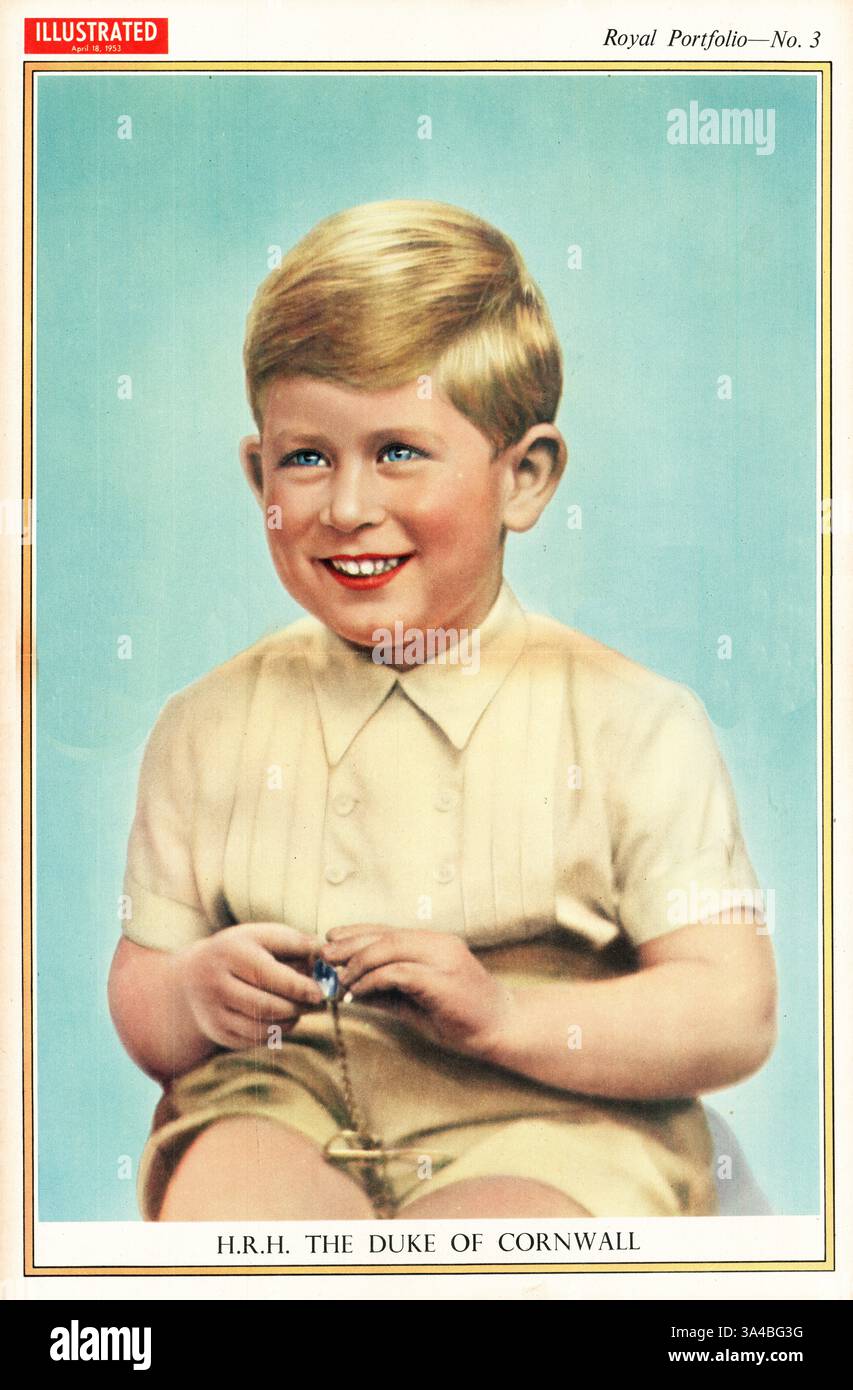 1953 Illustrated magazine photo of Duke of Cornwall Stock Photo - Alamy