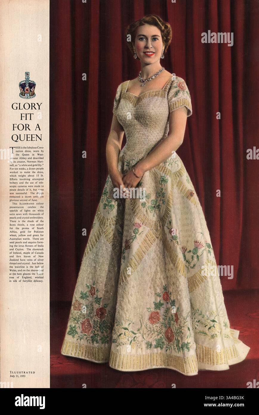 1953 illustrated magazine photo queen elizabeth ii hi-res stock ...