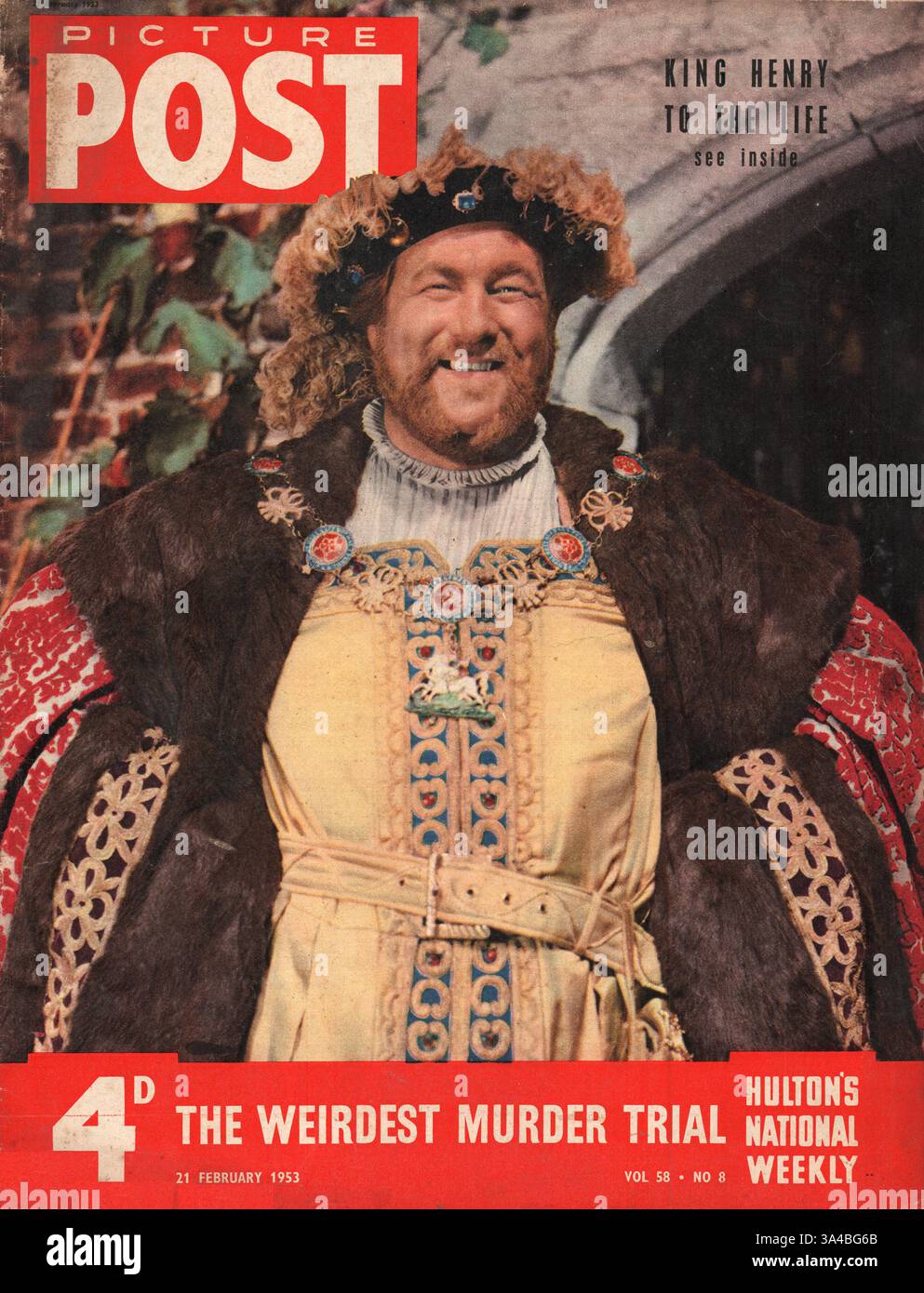 1953 picture post actor james robertson justice hi-res stock ...