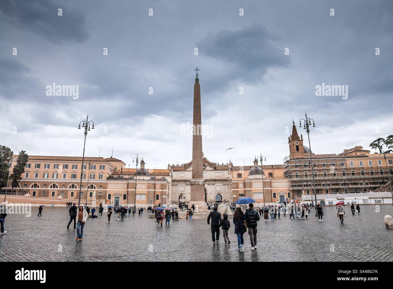 ROME, ITALY - JANUARY 15, 2025: Tourists and locals walking around ...