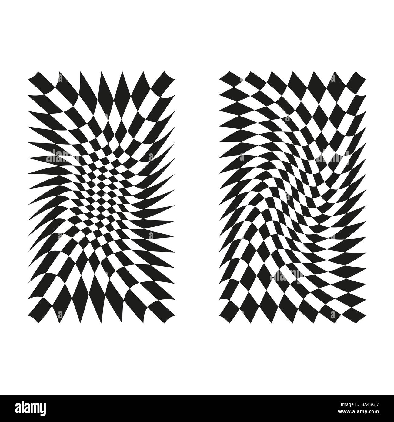 Chess pattern texture. Diamond wave background. Optical illusion design ...
