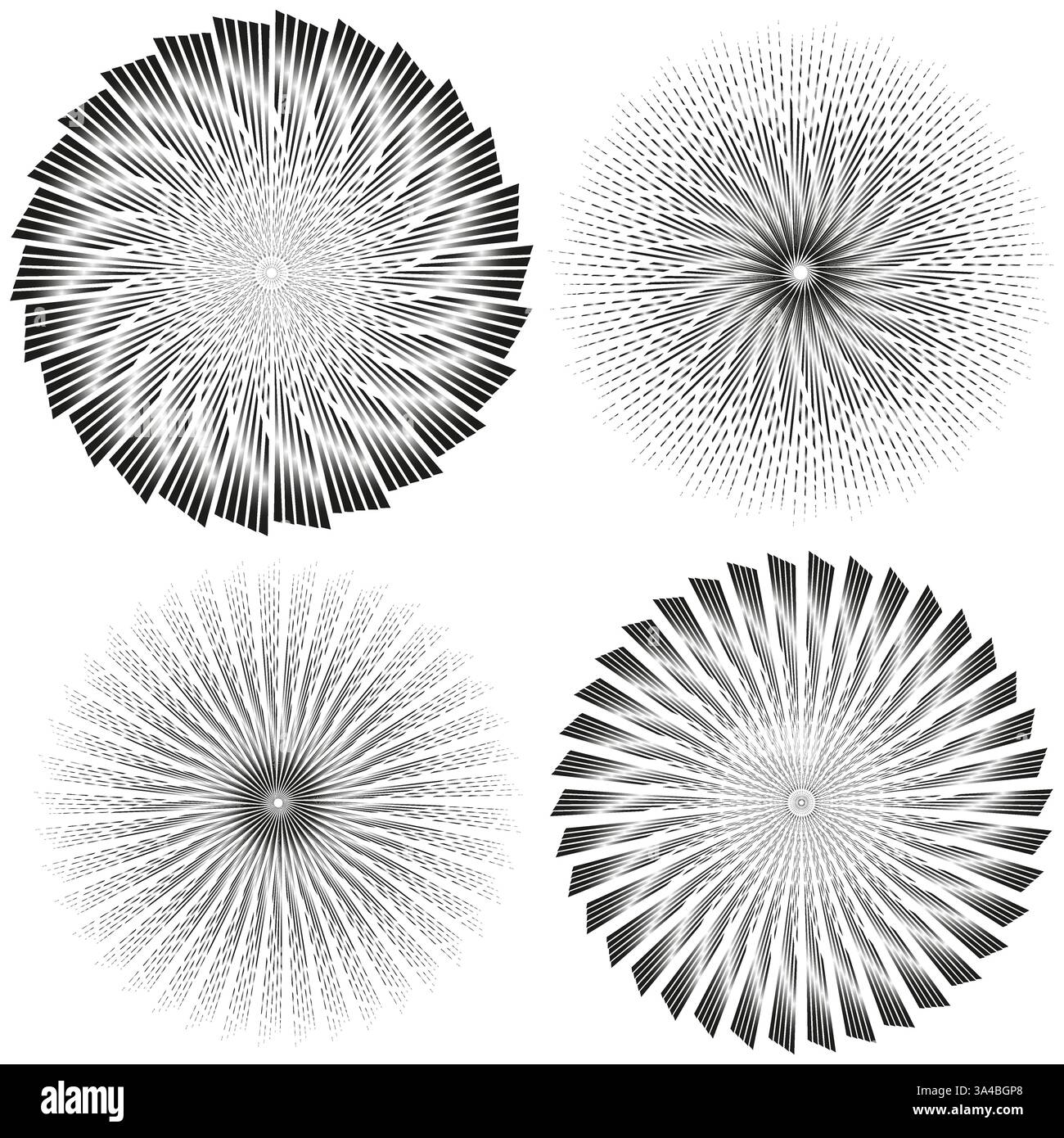 Glowing radial icon. Abstract burst vector. Circular light pattern ...