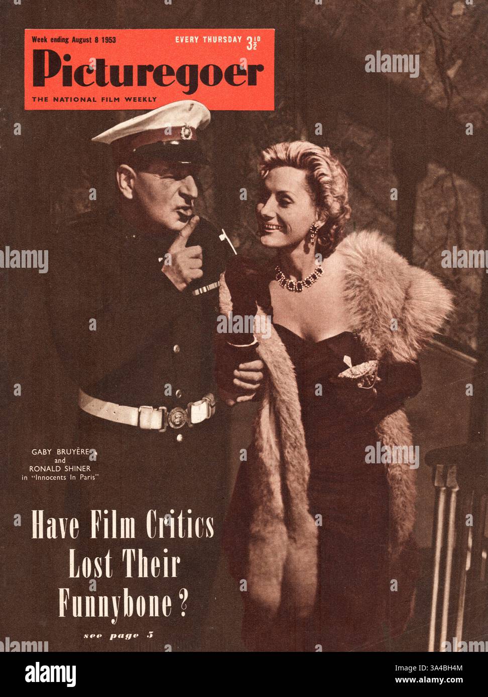 1953 Picturegoer Gaby Bruyère and Ronald Shiner in Innocents In Paris ...