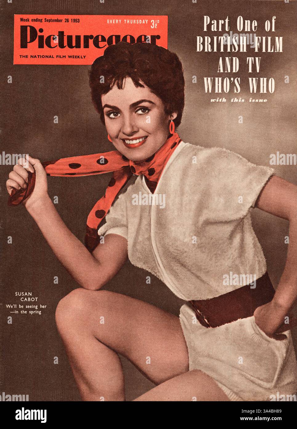 1953 Picturegoer actress Susan Cabot Stock Photo - Alamy