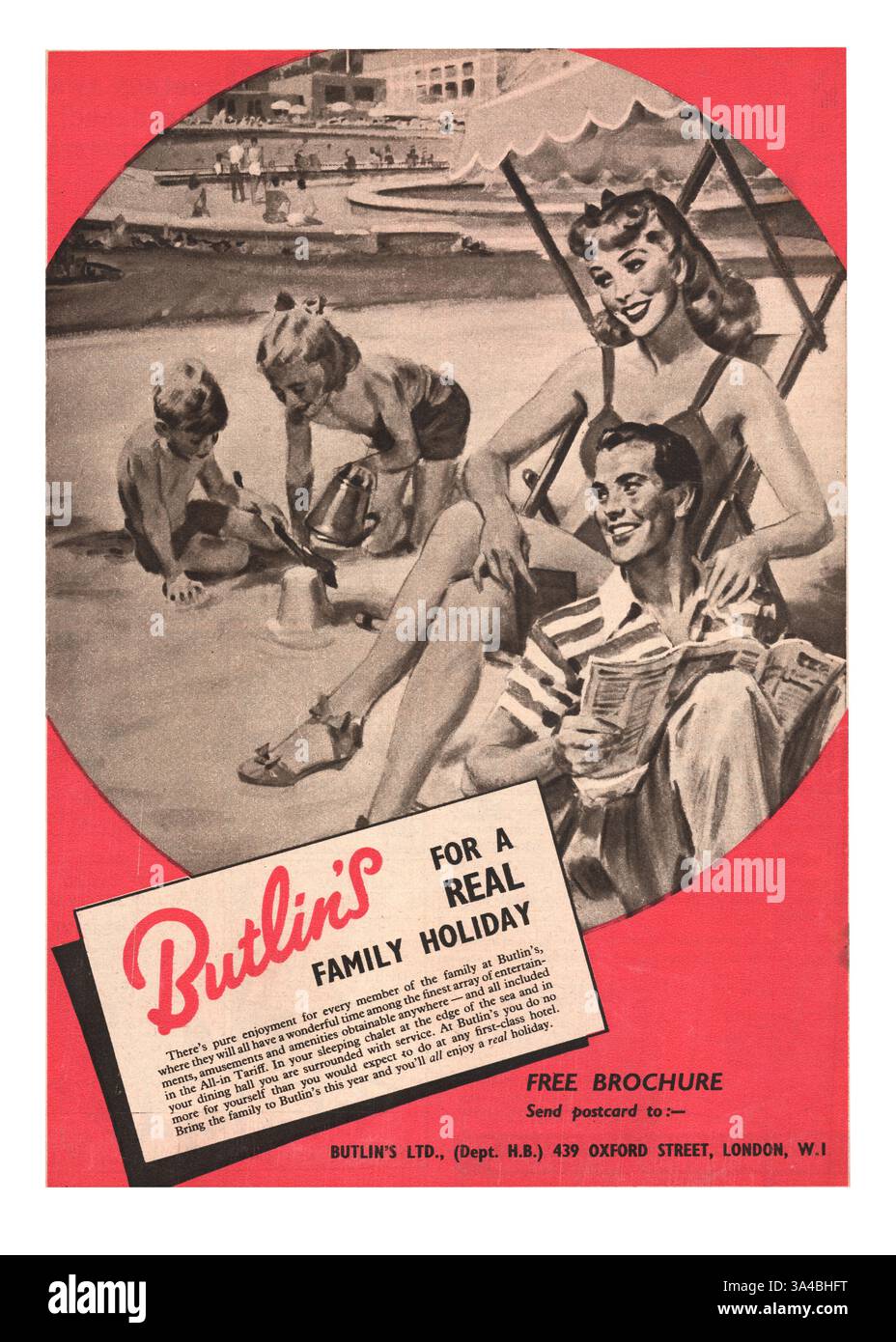 1953 butlins advert hi-res stock photography and images - Alamy