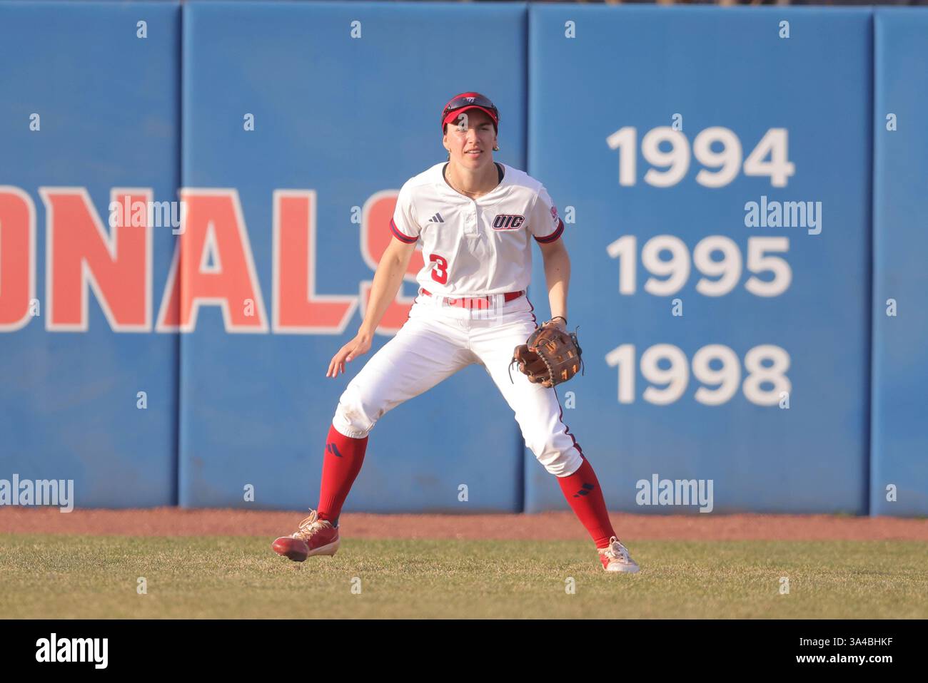 University of Chicago Dee Dee Caskey (3) during an NCAA softball game on Tuesday, March 18, 2025 ...