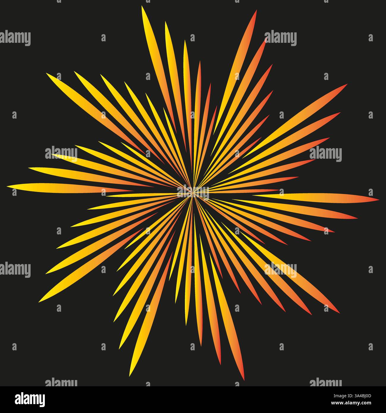 Orange spiral icons. Gradient vector symbols. Radiant line shapes ...