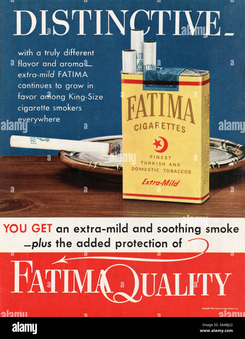 1952 u s magazine fatima cigarette advert hi-res stock photography and ...