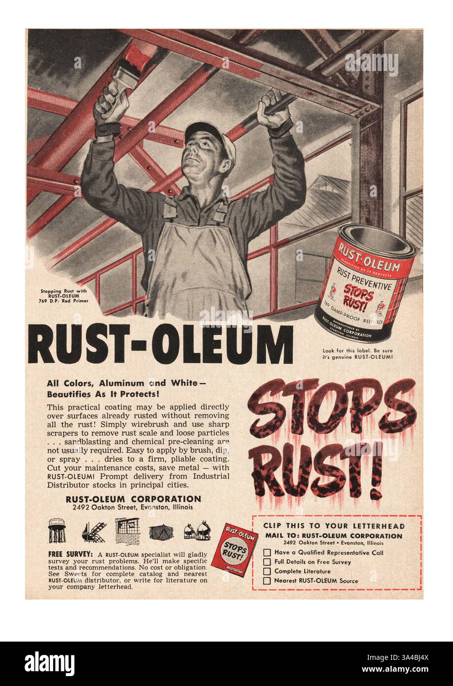 1952 u s magazine rust oleum advert hi-res stock photography and images ...