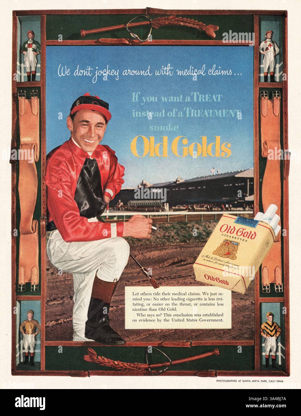 1948 U.S. Magazine Old Gold Cigarette Advert Stock Photo - Alamy