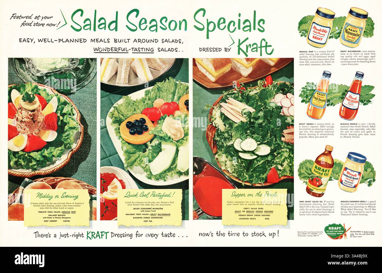 1952 uk magazine advert kraft salad cream hi-res stock photography and ...