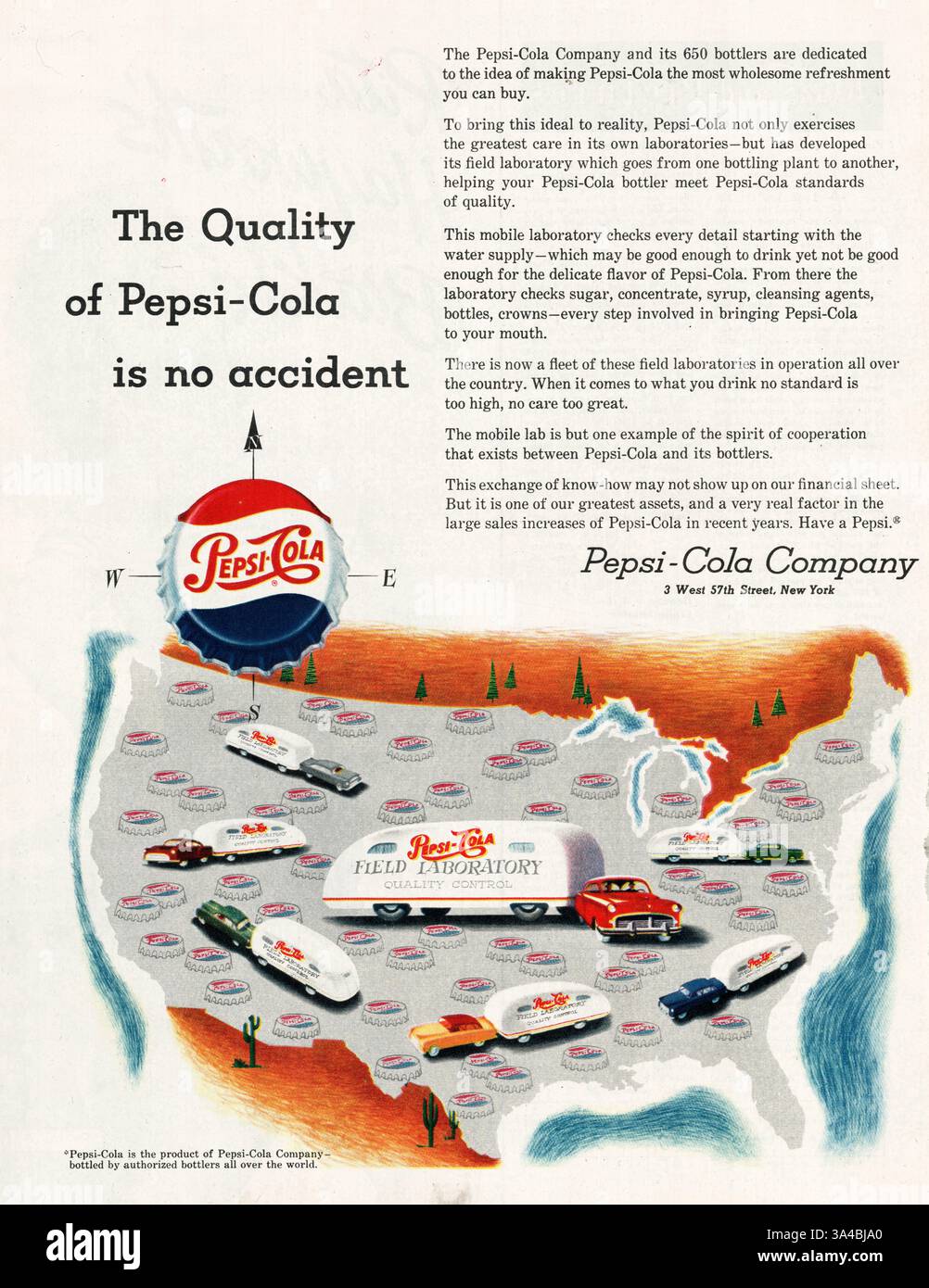 1952 U.S. Magazine Pepsi Cola Advert Stock Photo - Alamy
