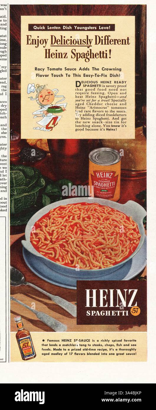 Heinz spaghetti advertisement hi-res stock photography and images - Alamy
