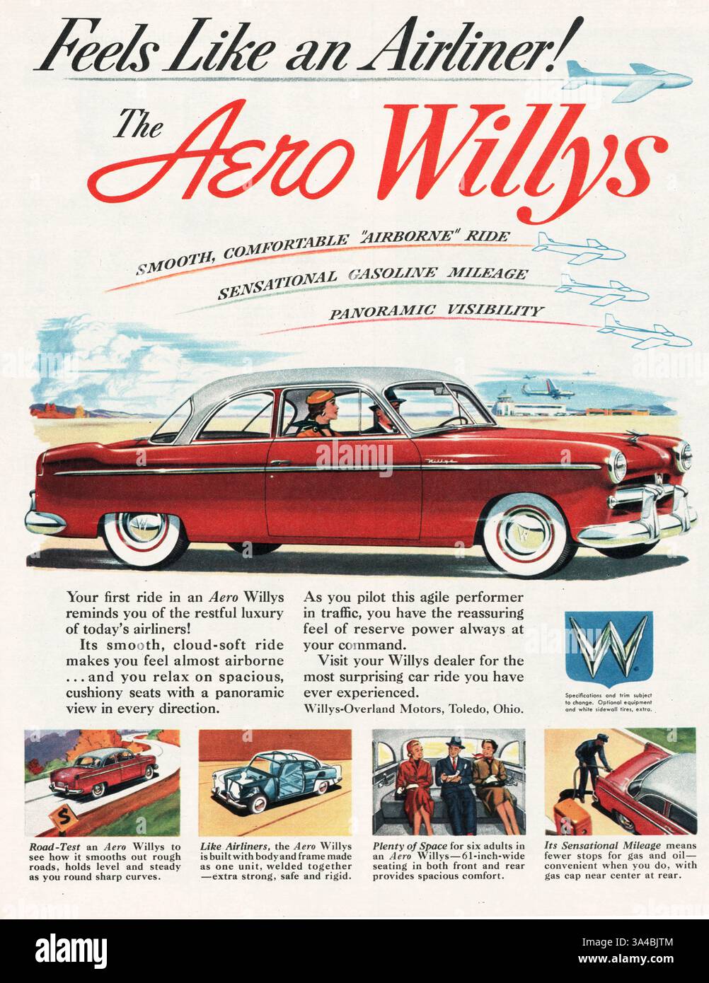 1952 u s magazine aero willys car advert hi-res stock photography and ...