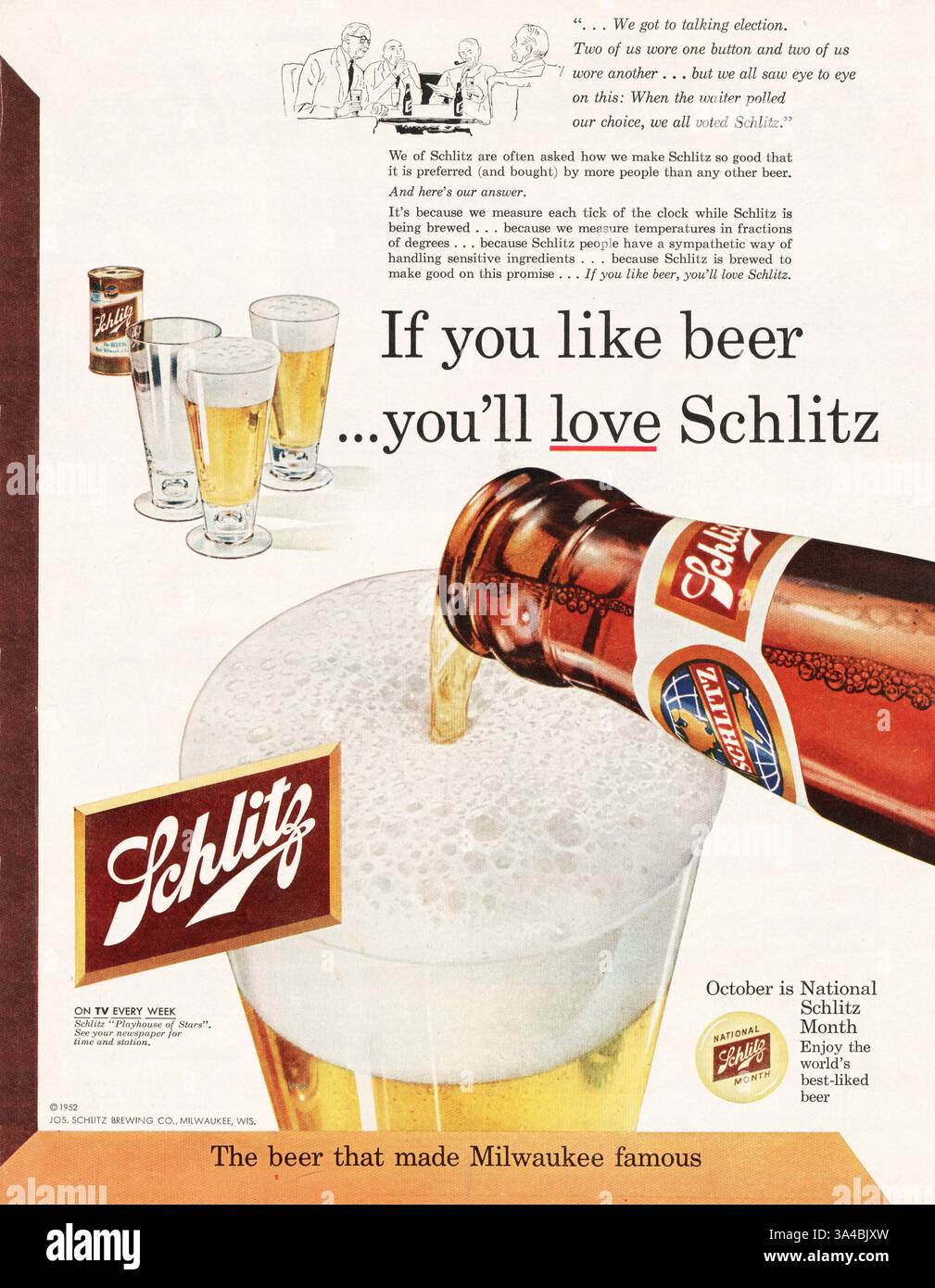 Schlitz beer ad hi-res stock photography and images - Alamy