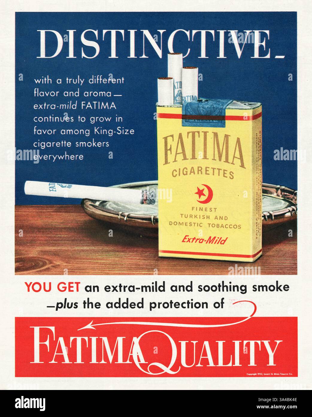 1952 u s magazine fatima cigarette advert hi-res stock photography and ...