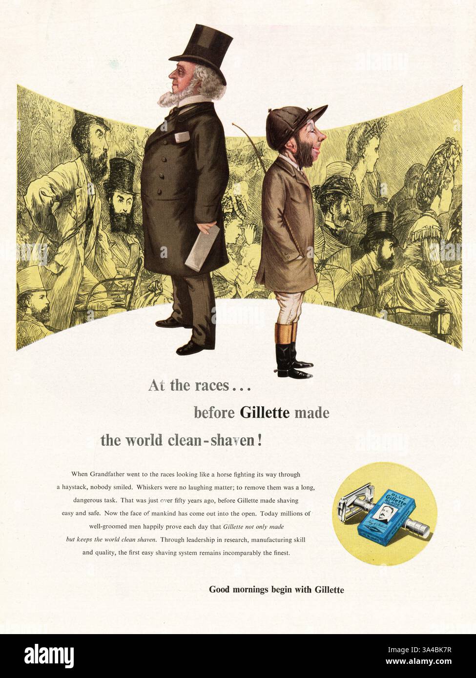 1952 u s magazine gillette razor advert hi-res stock photography and ...